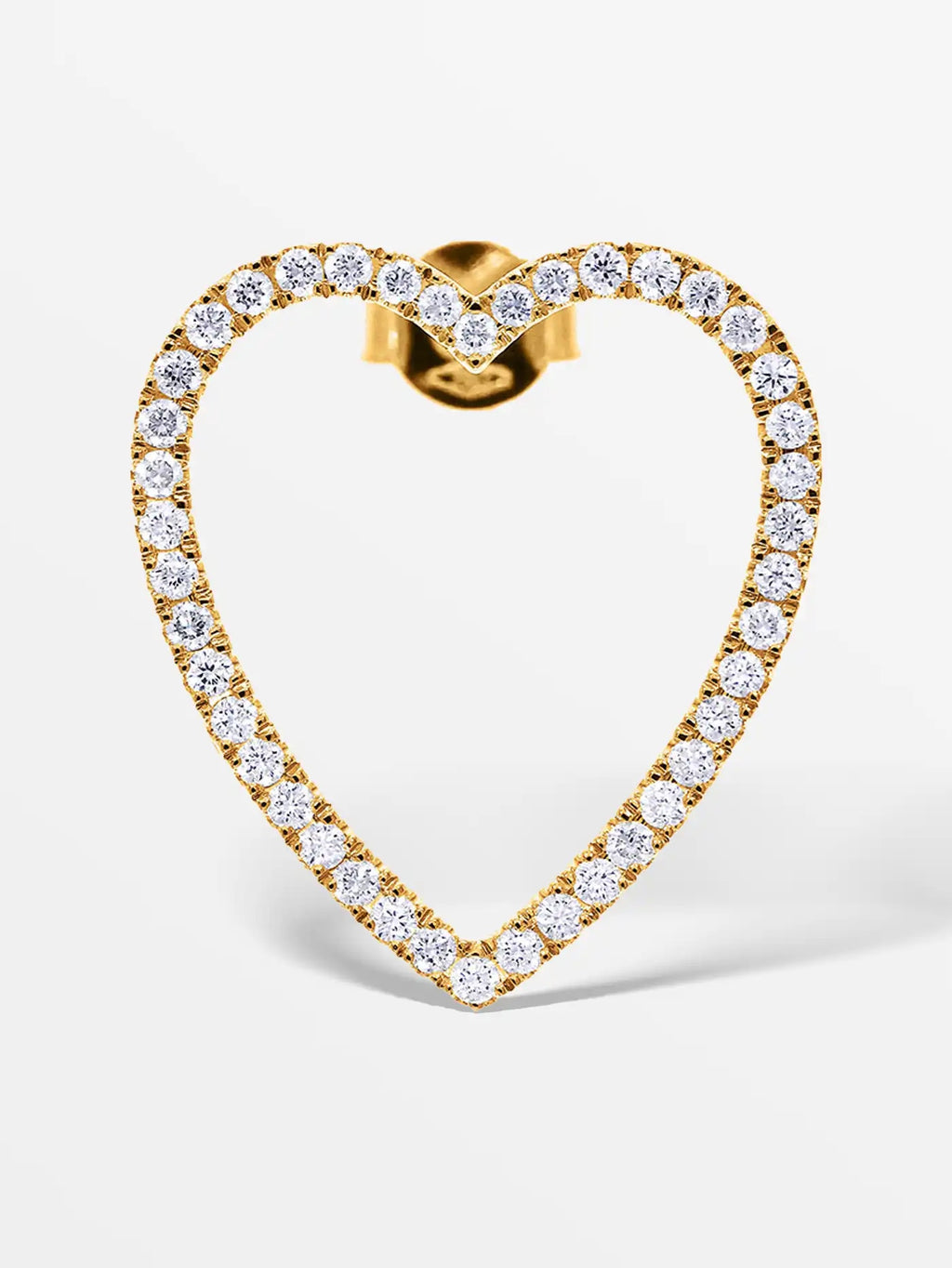 Diamond Open Heart Earrings – Culet Jewellery