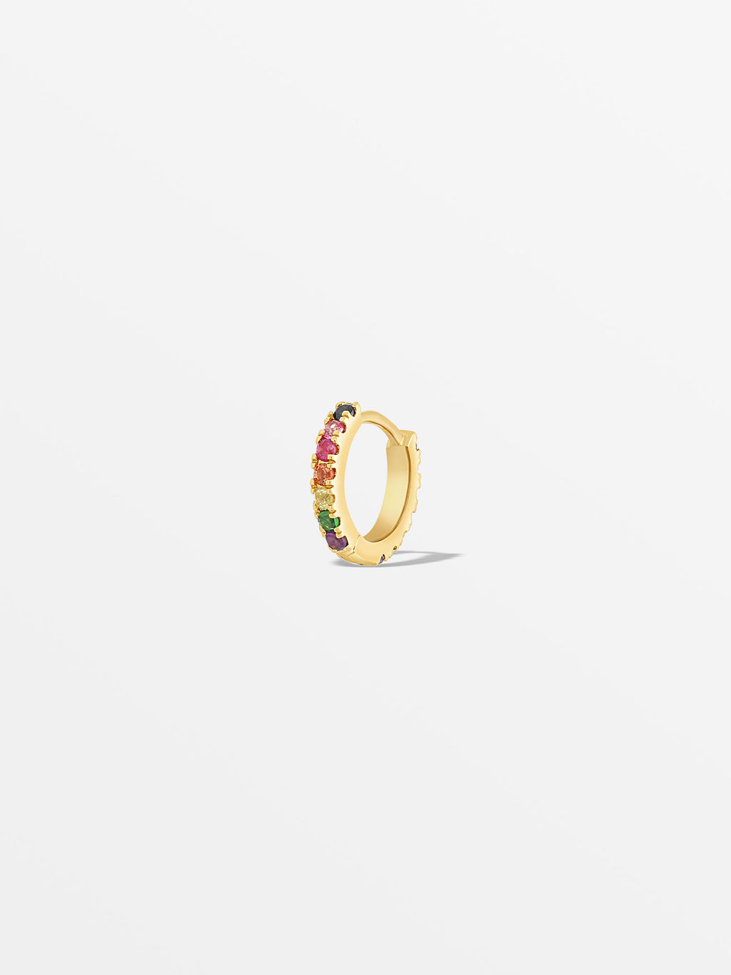 Rainbow eternity mini huggies met gekleurde edelstenen – Culet Jewellery