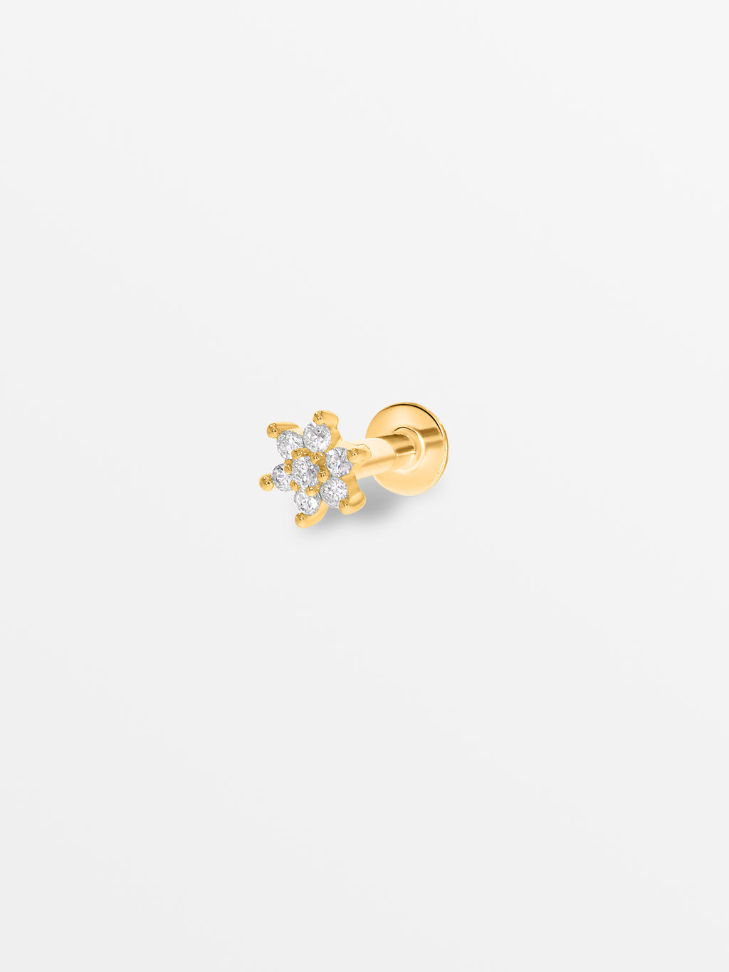 Mini Floral Piercing with Diamonds – Culet Jewellery